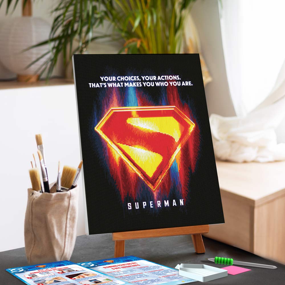 Superman Logo - Diamantmalingssett – Craft Hub Norway